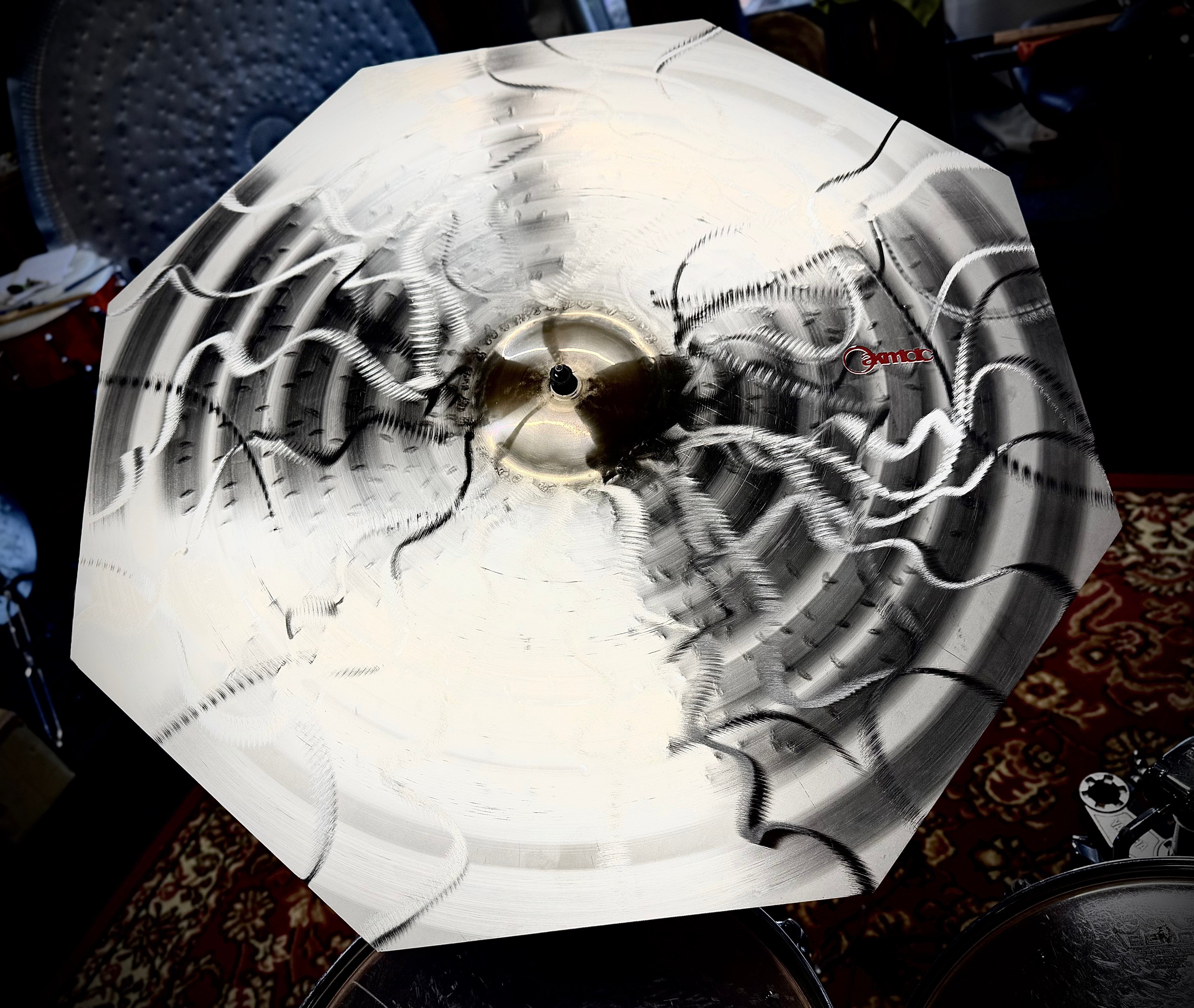 20" Vein Gold Octagon Crash Ride – Titanium Handmade Cymbal – Kmicic ...
